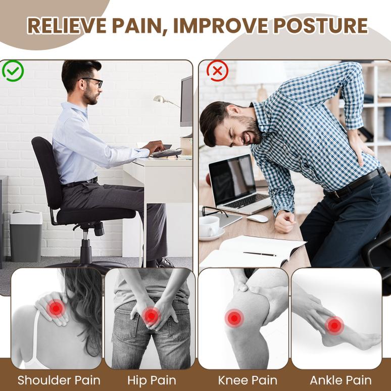 StrongTek Adjustable Wood Foot Rest, 3-Level Incline for Work & Home