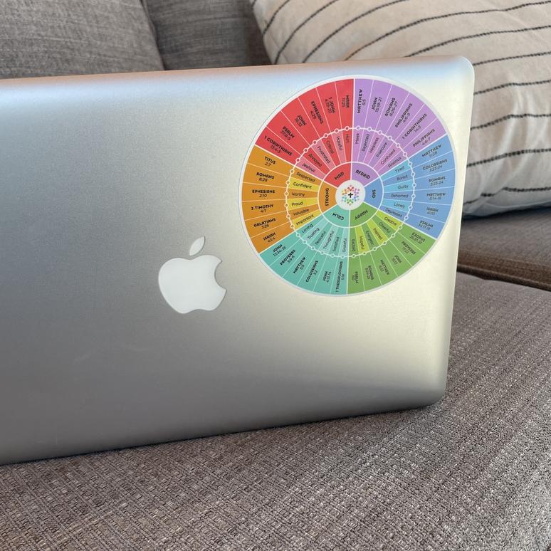 Peel & Stick Emotion Wheel [Jumbo Size-5 Inch Circle]