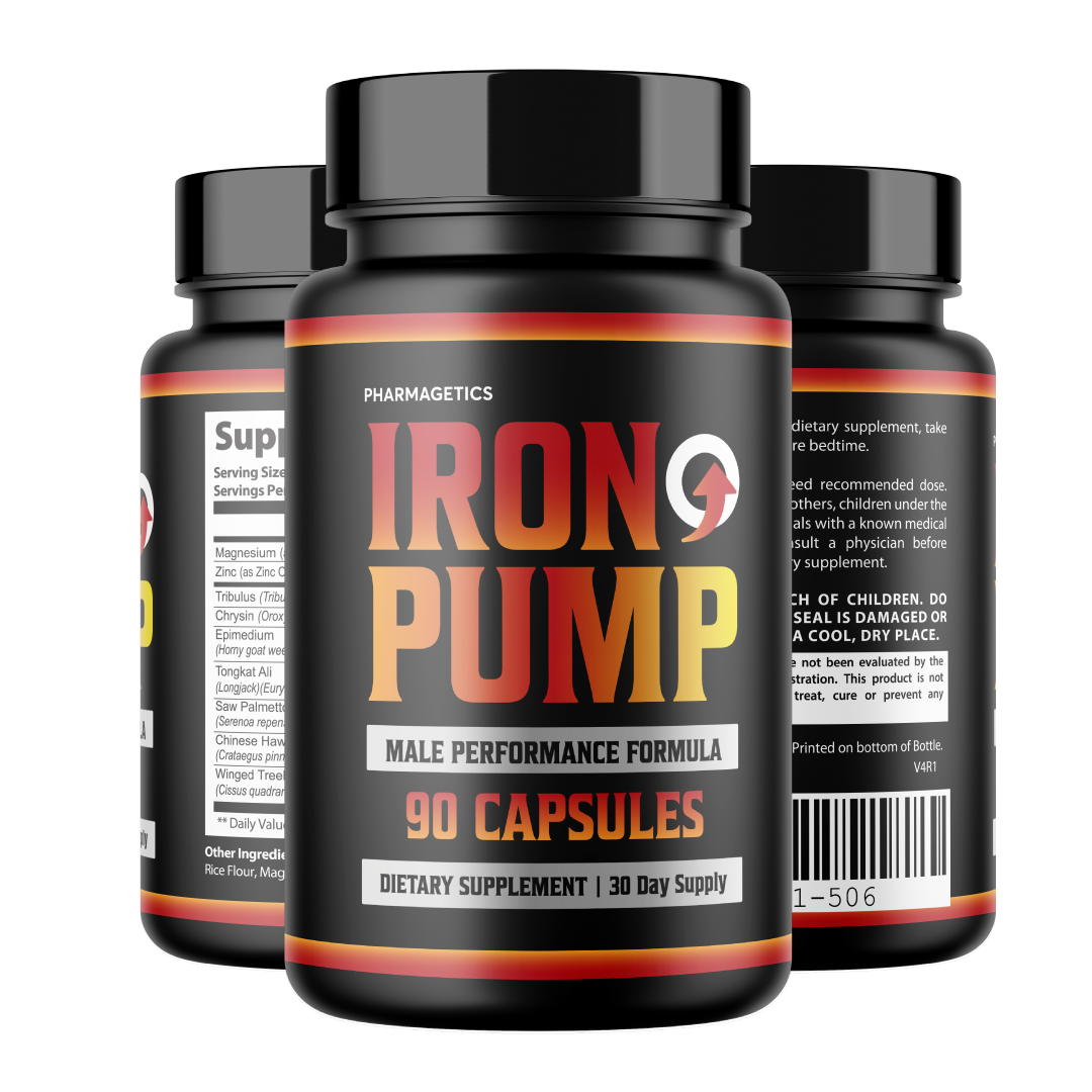 Iron Pump Male Performance Formula 12 Bottles 1080 Capsules – pharmagetics