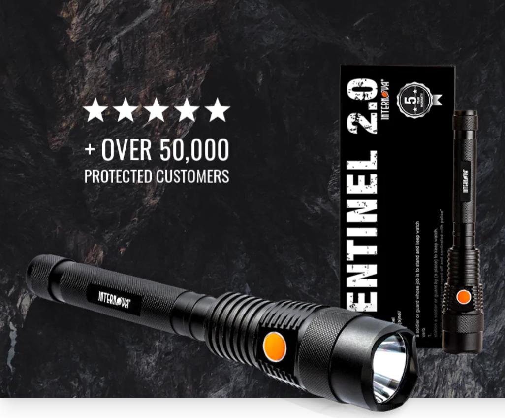 Sentinel 2000 Lumen Tactical Flashlight