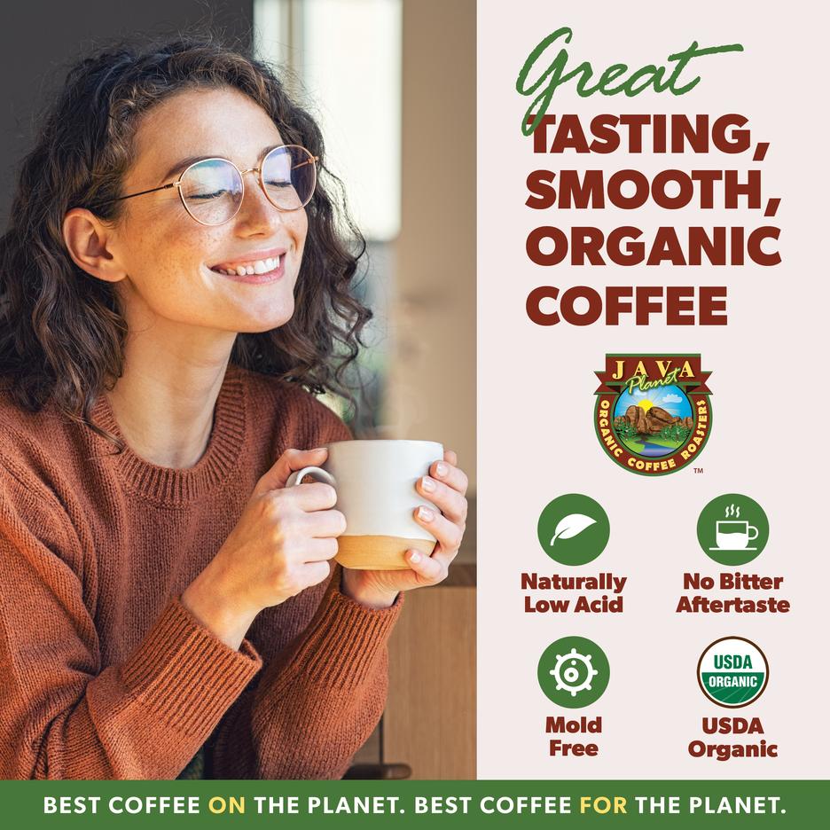 Half Caff Peru Organic Coffee | Low Acid, Mold-Free, Fresh Roasted