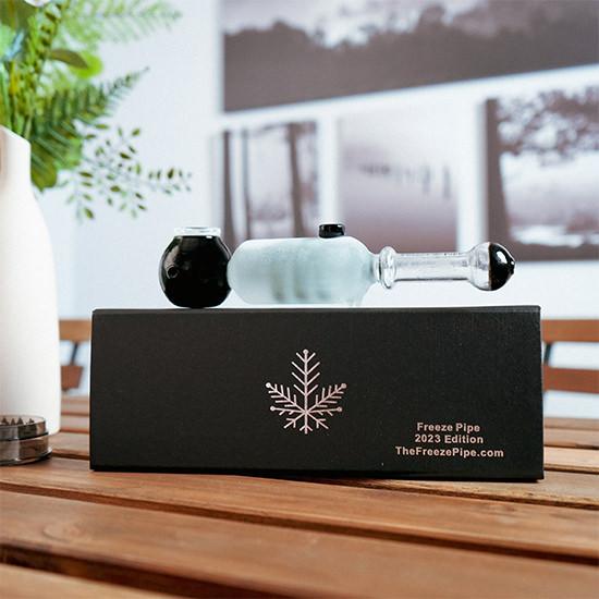 Freeze Pipe - Glass Weed Pipe Featuring a Freezable Glycerin Coil#N ...