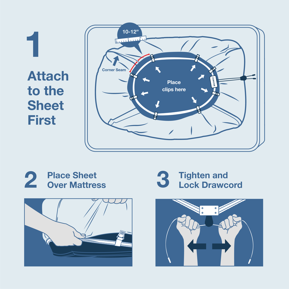 Bed Scrunchie Sheet Strap | Bed Sheet Holder, Suspender and Tightener