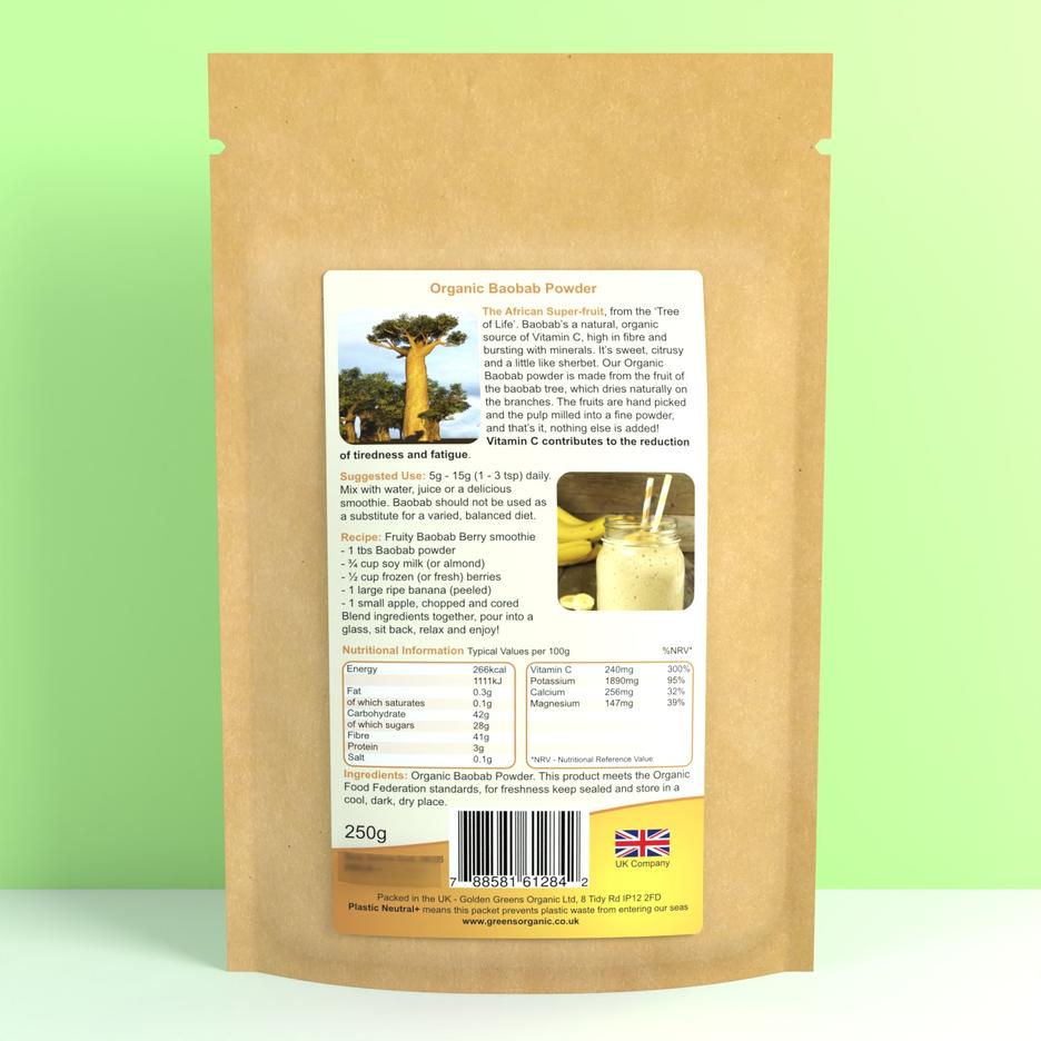 Organic Baobab Powder | Raw African Superfood High In Vitamin C ...