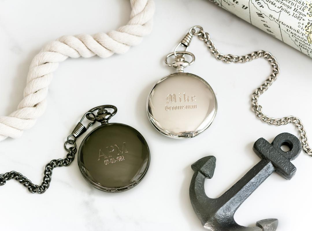 Personalized Custom Black Pocket Watch | Custom Pocket Watch – Kustom ...