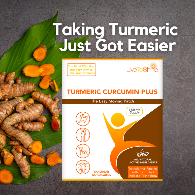 Turmeric Curcumin Anti Inflammatory Patches - LiveToShine