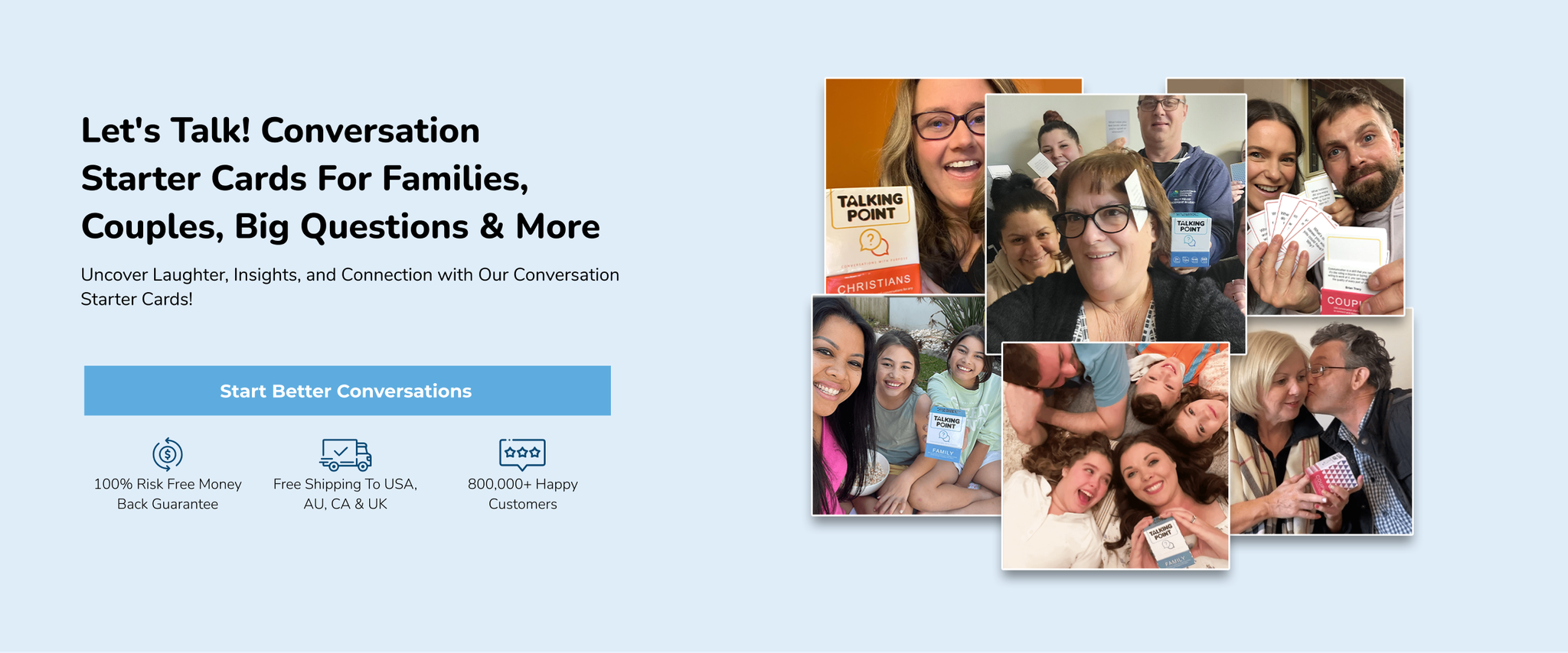 Talking Point Cards | Conversation starter cards for everyone