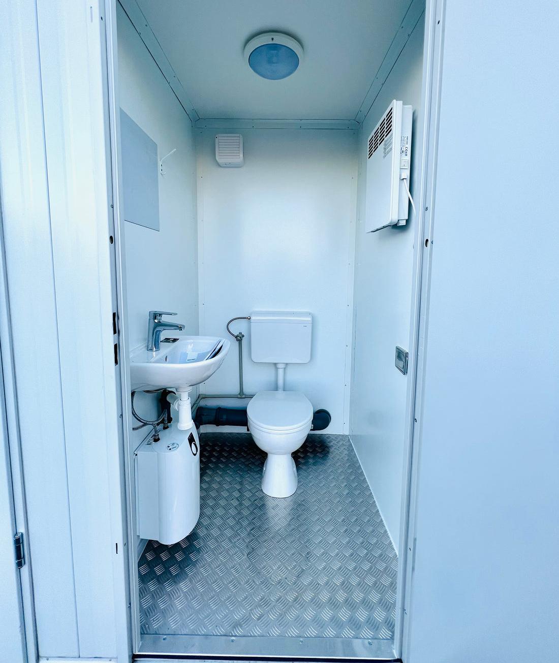 New Single Toilet Block | 5x5ft | WC | Containex Toilet Blocks | Light