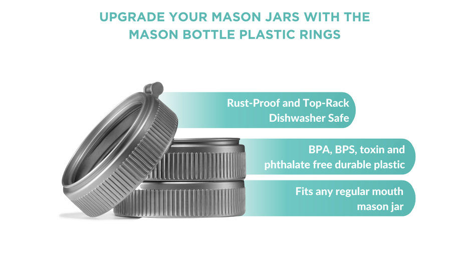 Plastic Rings (Pack of 3) | BPA-free Products | Mason Bottle