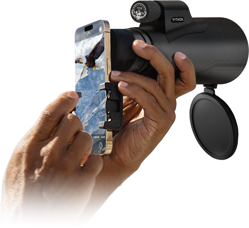 Python 12x52 Range Master™ Ultra HD Monocular Telescope – PYTHON OPTIC