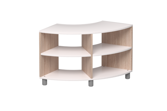 Beleduc Low Curved Wood Shelf - The Montessori Room
