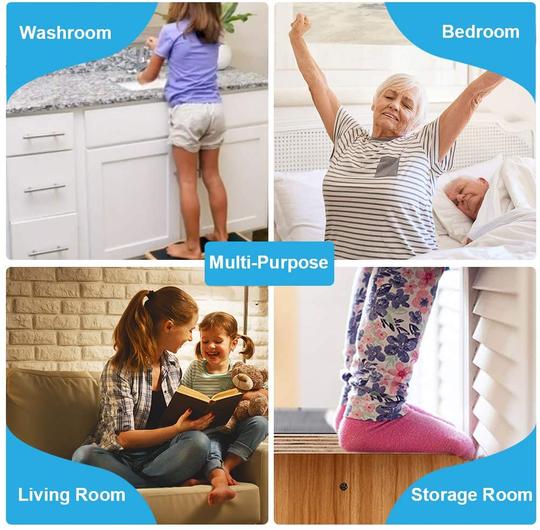 StrongTek Wooden Portable One Step Stool, Foot Step Stool for Home