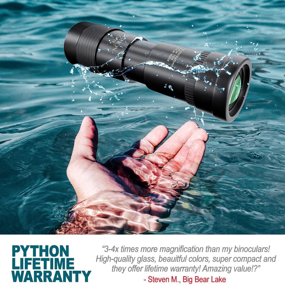 Python Optic HD (Clear Vision) Monocular Telescope 12x45 with Phone ...