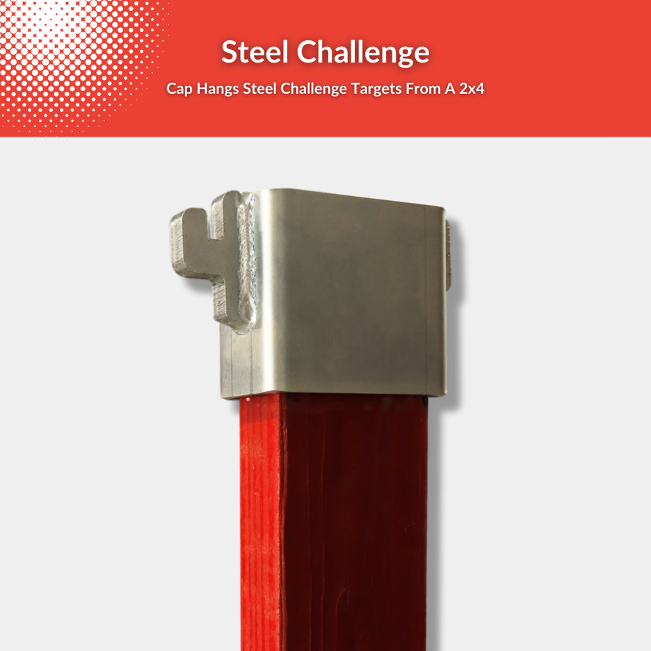 Metal Target Stand Cap - AR500 2x4 Steel Challenge Cap