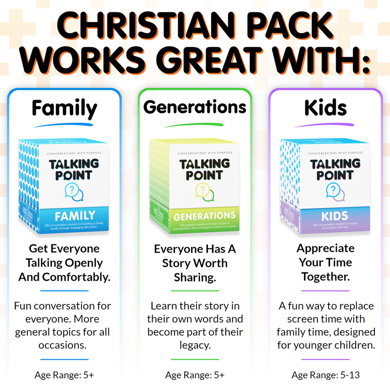 Christian Conversation Starters | Bible Conversation Cards – Talking ...