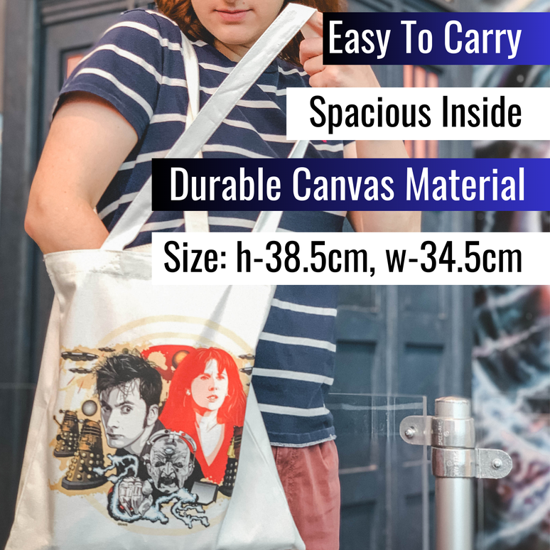 Doctor Who Tote Bag - Set of 3 Bags - Official BBC Doctor Who Canvas ...