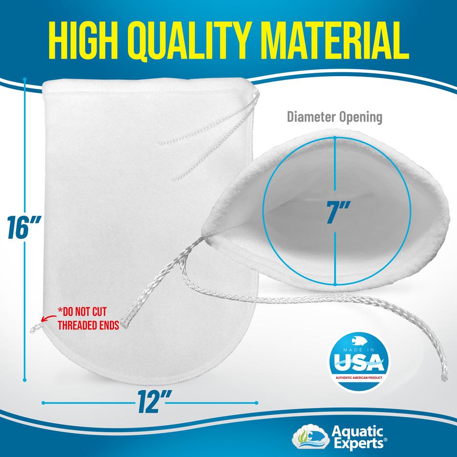 Aquarium Filter Sock with Drawstring 200 Micron for Saltwater & Reef A ...