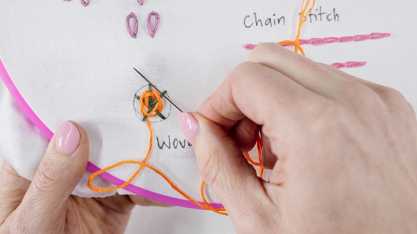 Woven Rose - Learn how to do this Modern Embroidery Technique - Clever ...