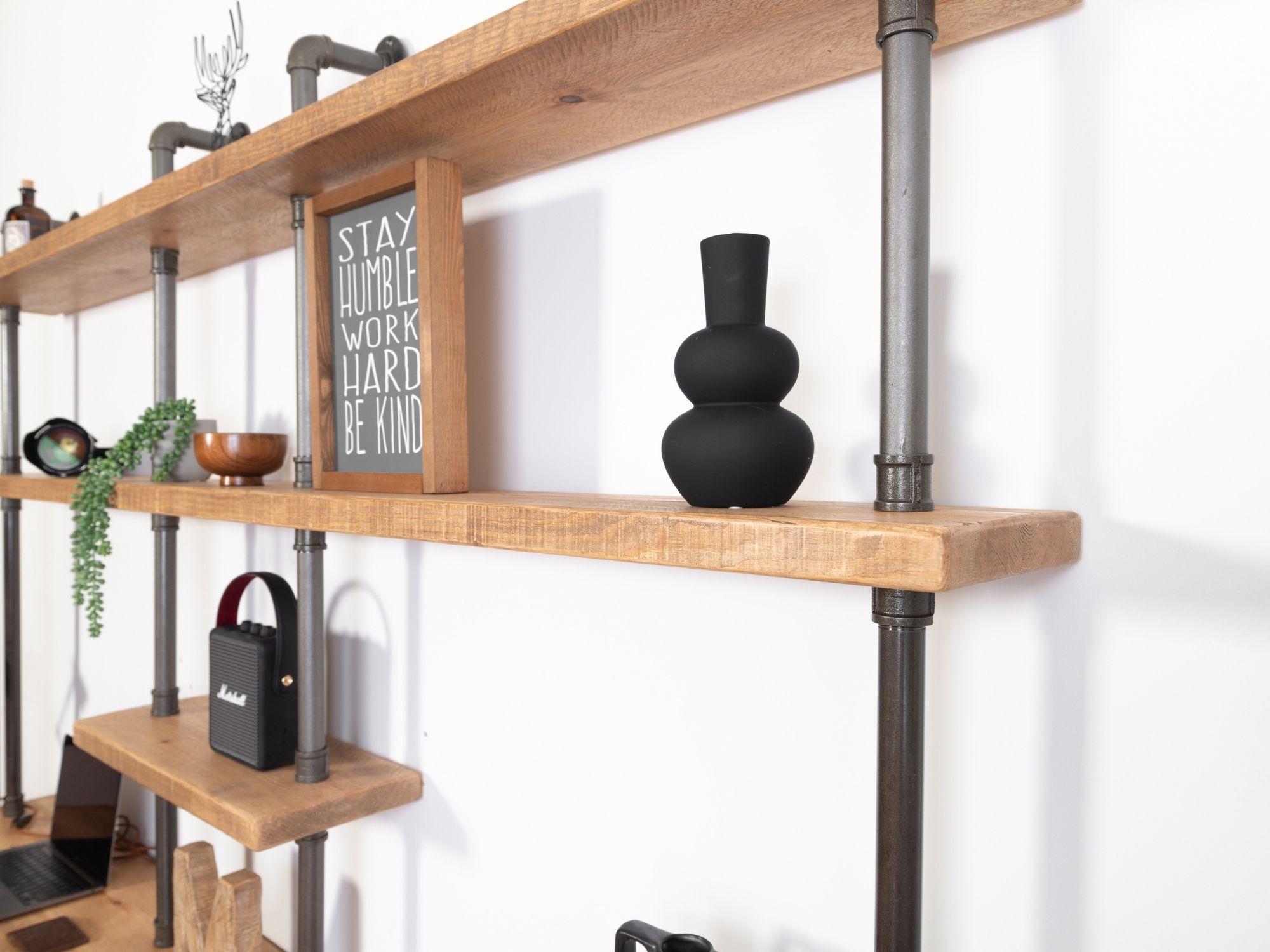 Industrial Pipe Single Office Desk | 44cm Depth Desktop – Acumen Collection