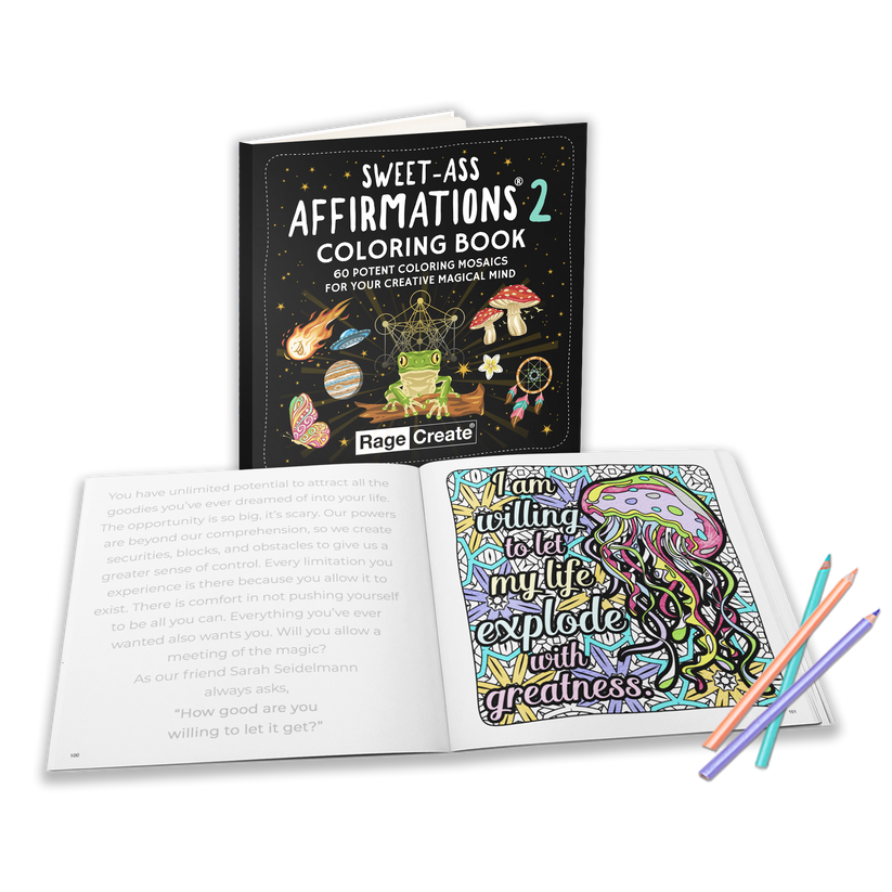 Adult Coloring Book 2 | Sweet-Ass Affirmations 60 Magical Designs