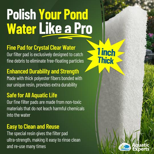 Koi Pond Filter Pad FINE - White Bulk Roll Ultra-Durable Media | Aquat ...