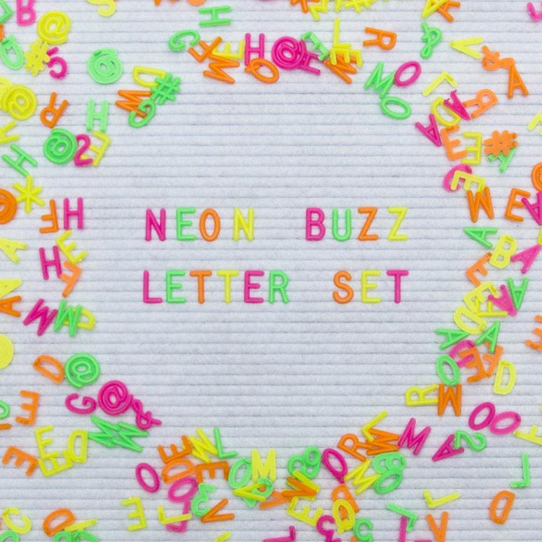 Neon Buzz Letter Set - Felt Letter Boards