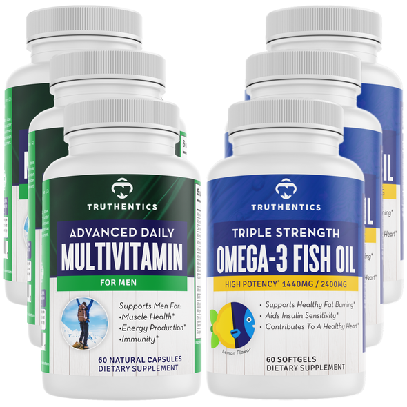 Mens Multivitamin plus Omega-3 Fish Oil Bundle | Truthentics
