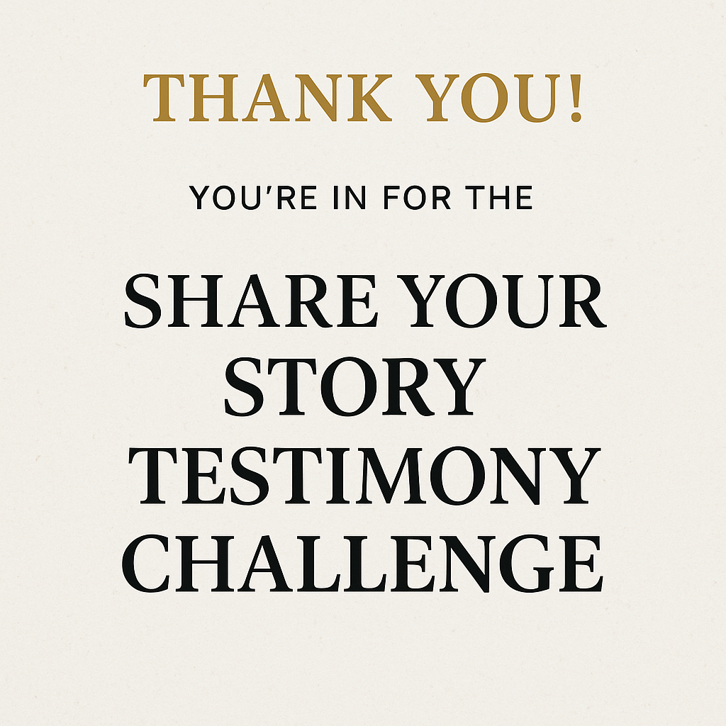 Testimony Challenge Thank You Page