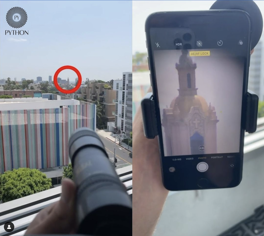 Python Optic HD (Clear Vision) Monocular Telescope 12x45 with Phone ...