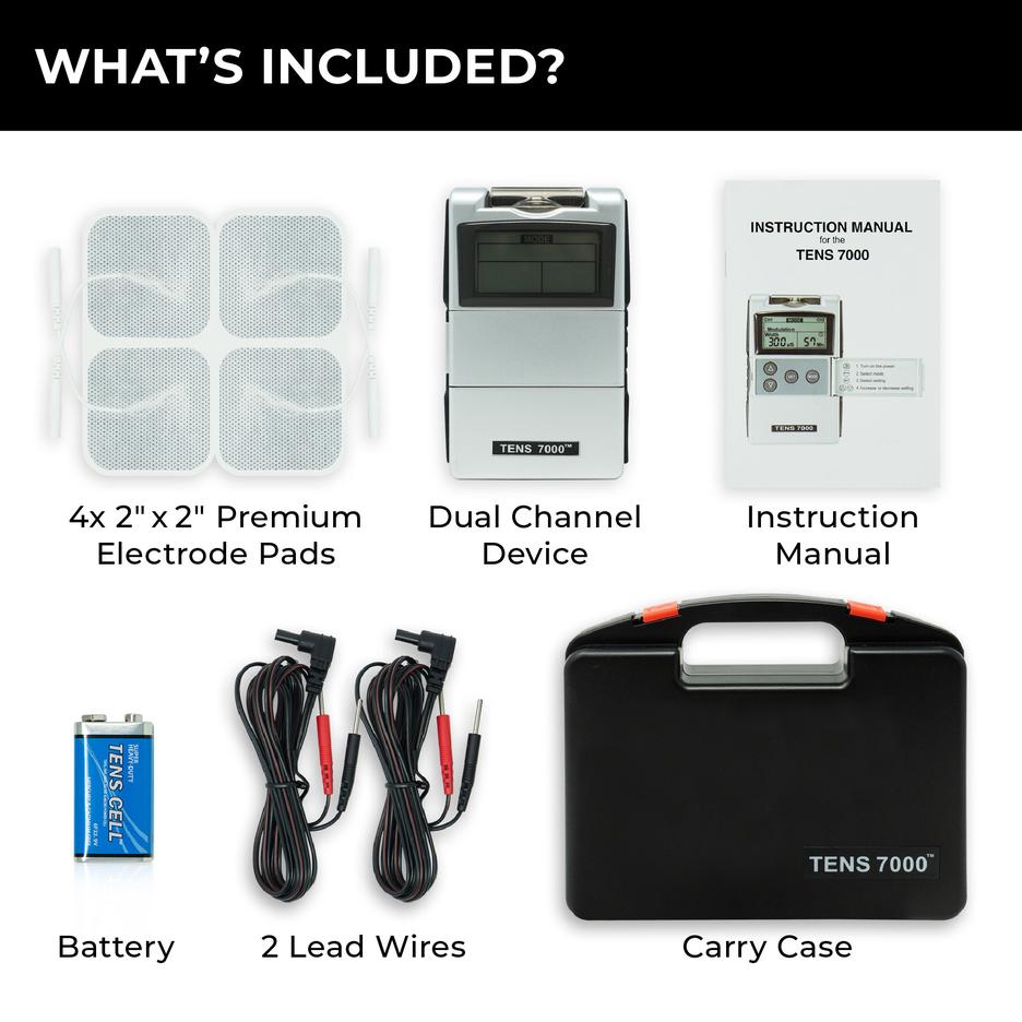 TENS 7000 2nd Edition Digital TENS Unit Kit With Accessories