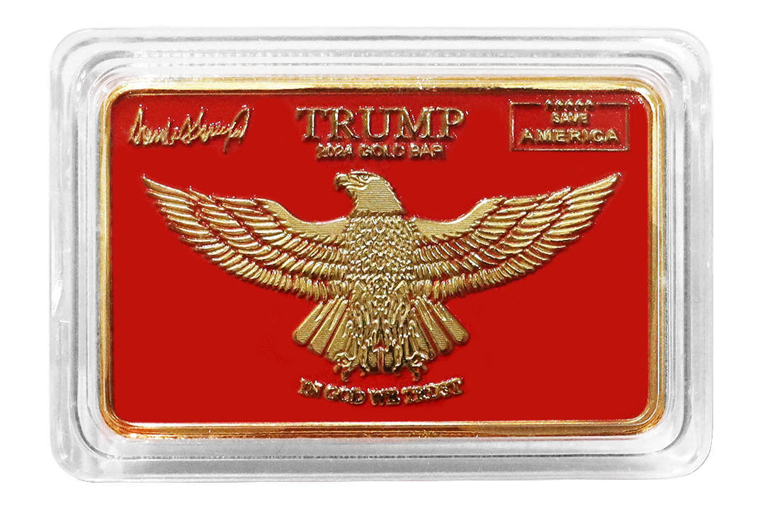 Trump 2024 -"Save America" Gold/Red Bar
