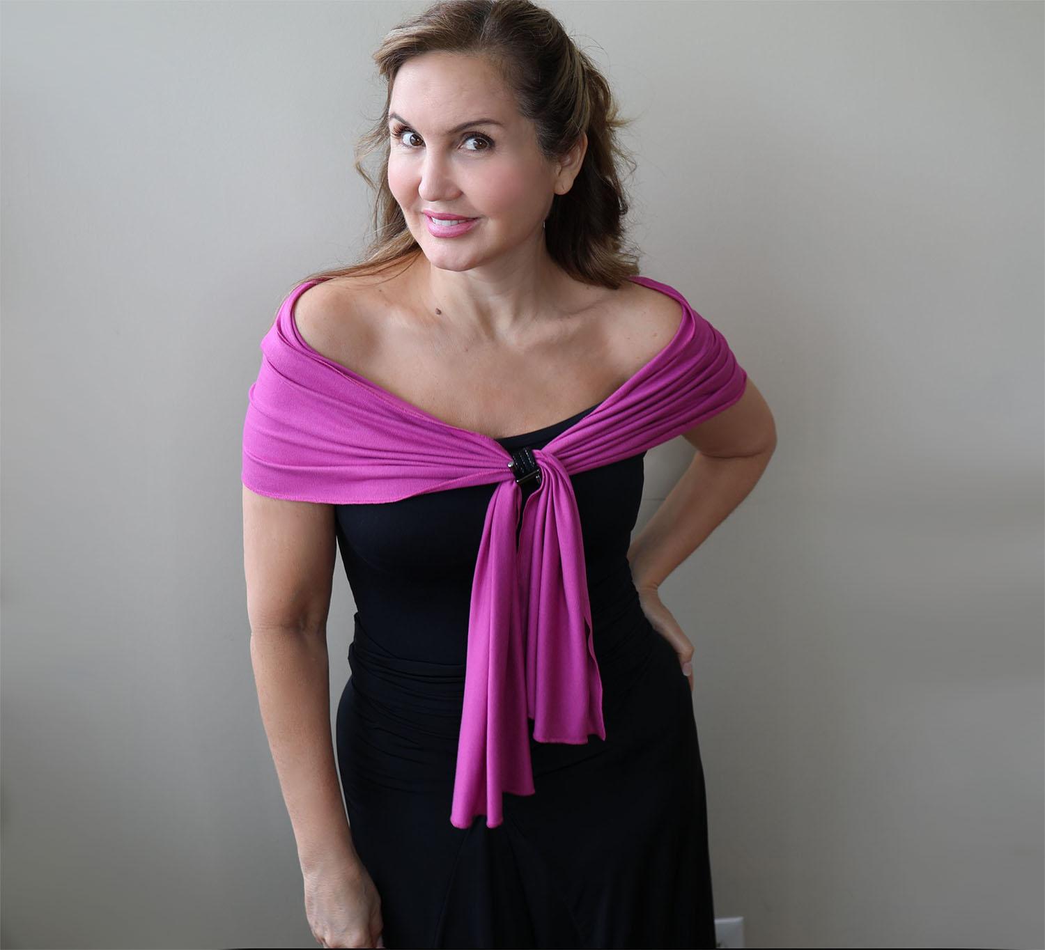 10 Ways To Style Lighter Scarves With Dresses