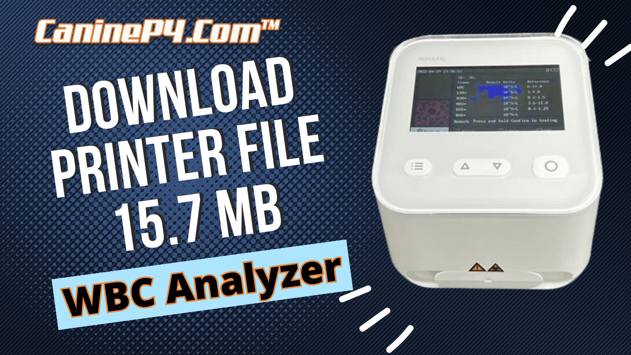 WBC Counter Training - Printer – CanineP4.com