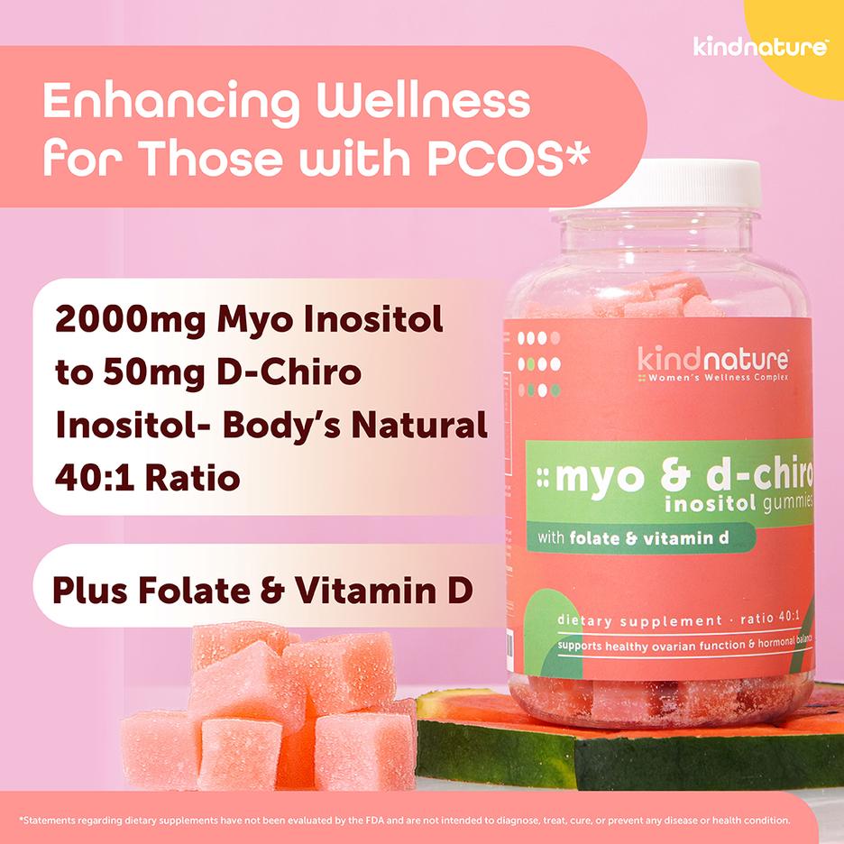 Myo & D-Chiro Inositol Gummies - Fertility & PCOS Support – Kind Nature