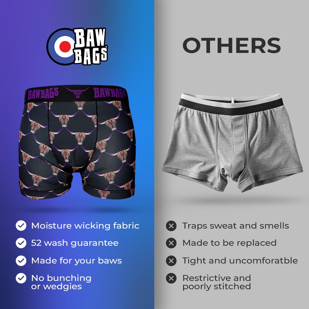 Men’s Highland Cow Technical Boxer Shorts - Bawbags