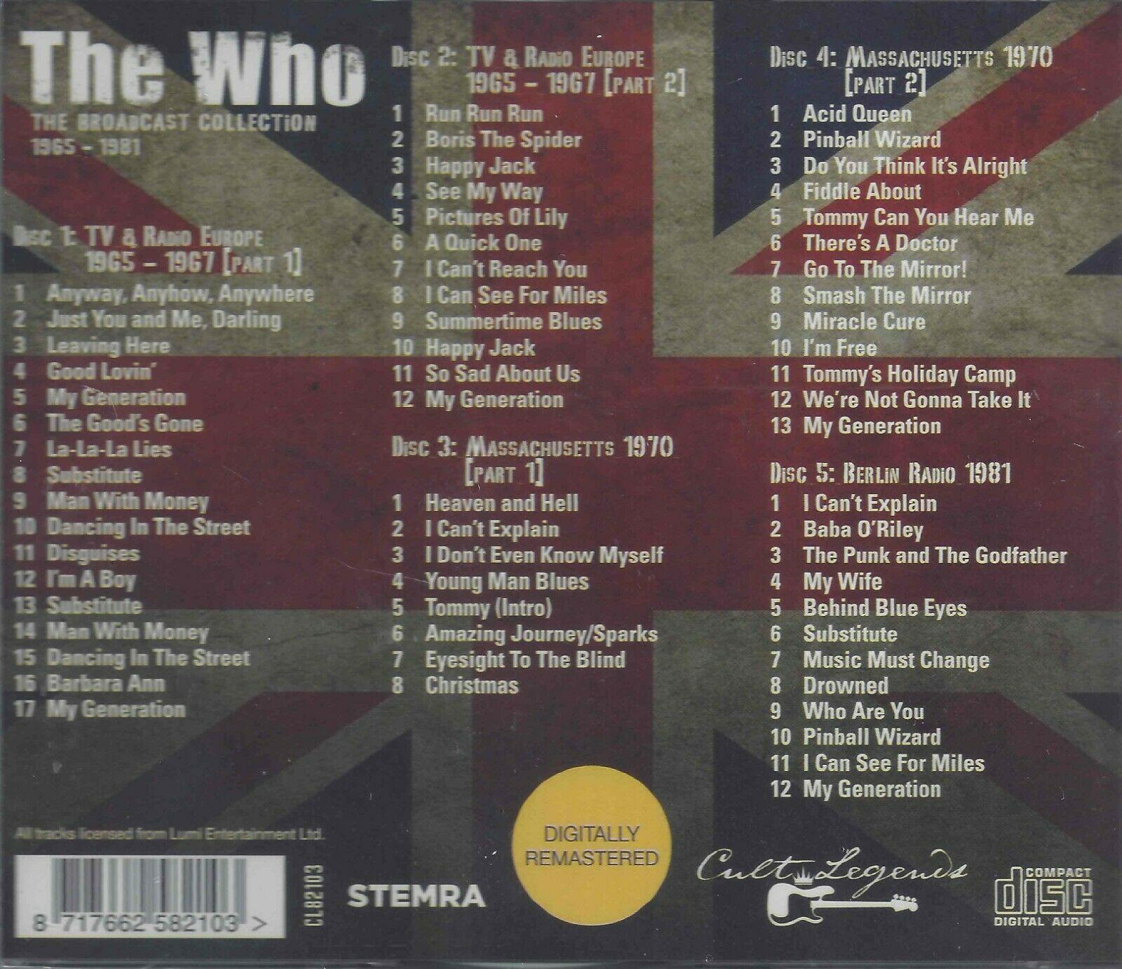 The Who – The Broadcast Collection 1965 – 1981 - 5 CD Box Set