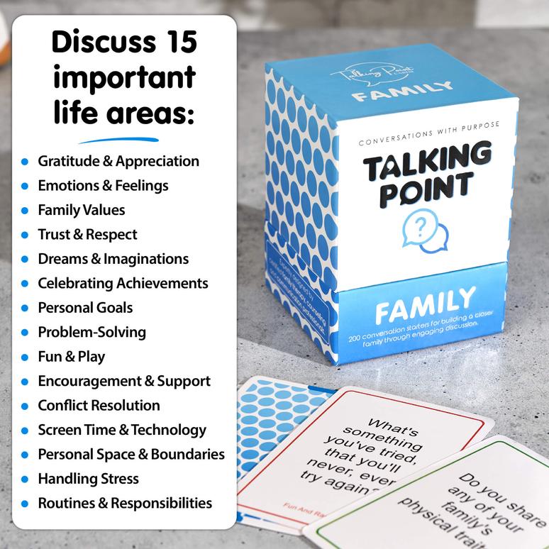 Family Dinner Conversation Starters | Family Conversation Cards ...