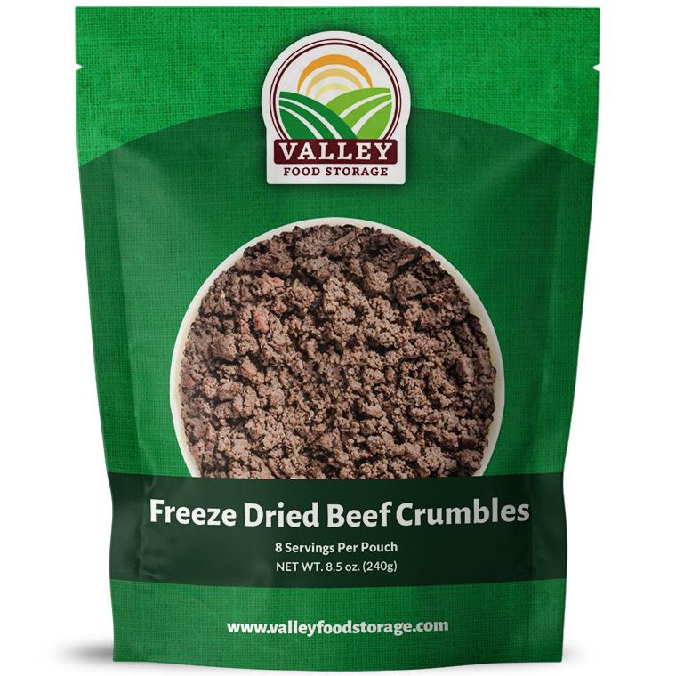 Freeze Dried Beef Crumbles - Valley Food Storage