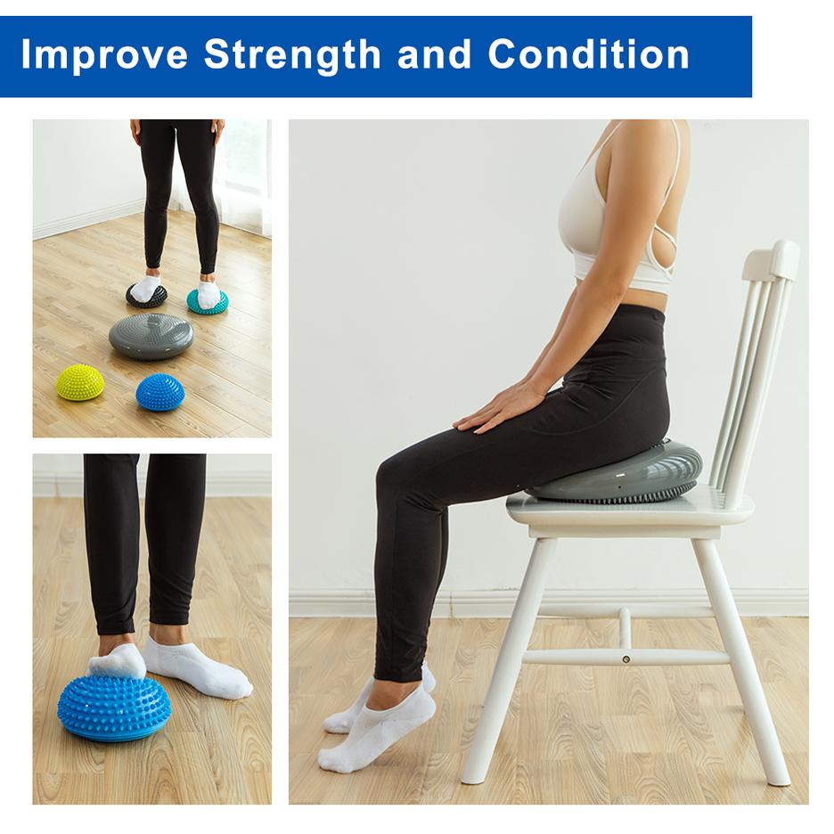 StrongTek Hedgehog Balance Pods with Hand Pump, Stability Trainer Set