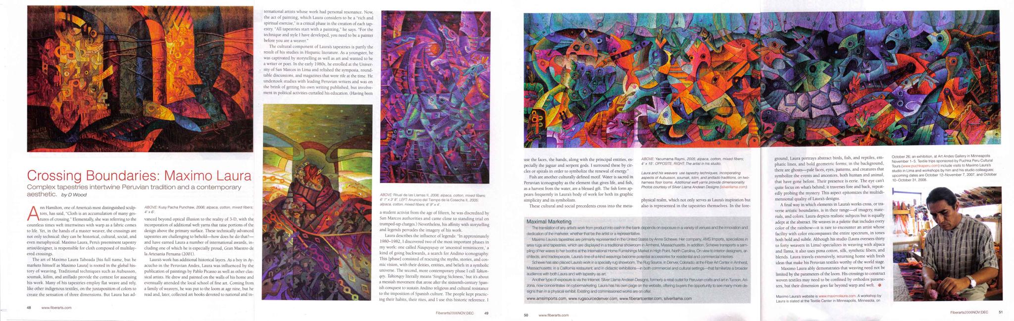 Fiber Arts Magazine | Maximo Laura