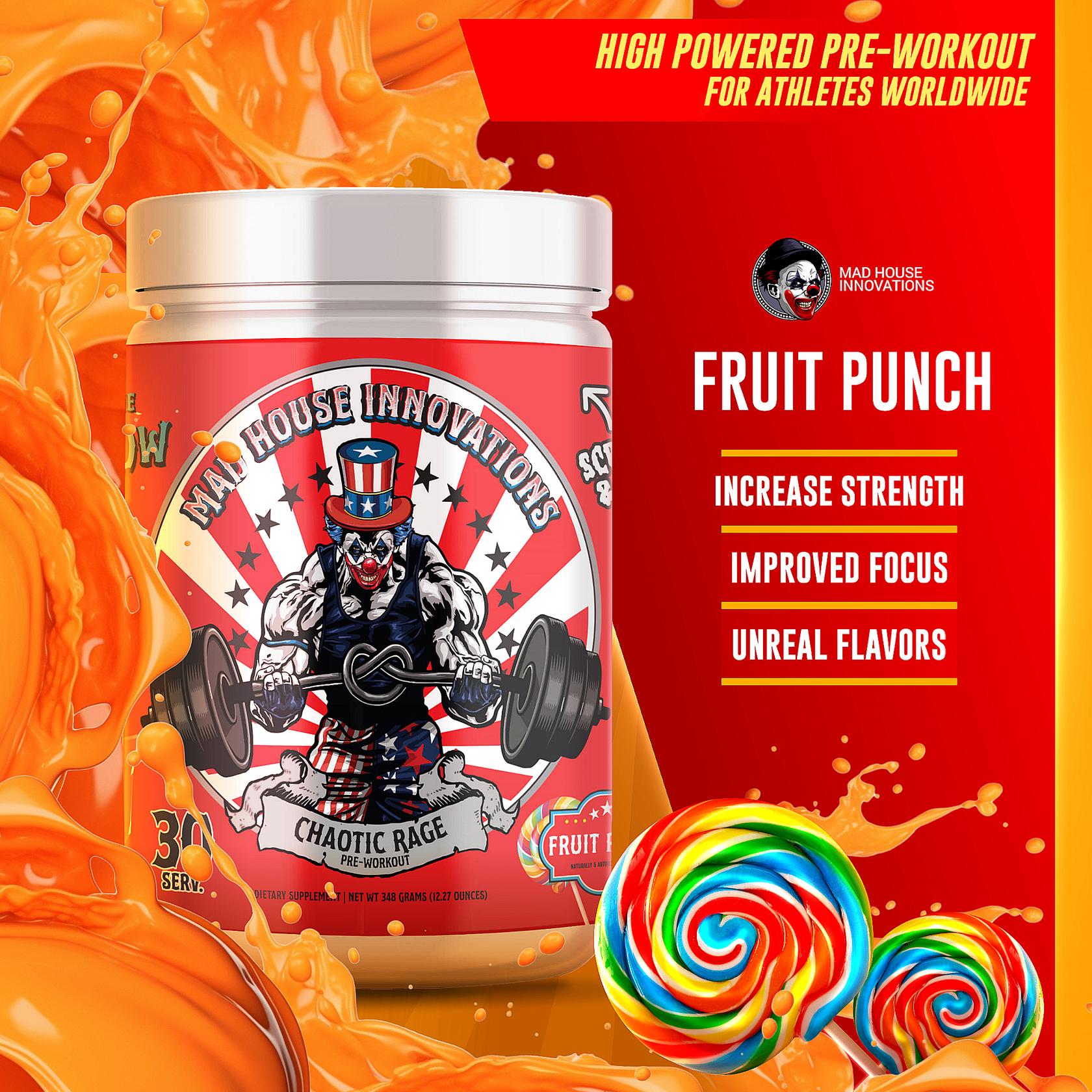 CHAOTIC RAGE PreWorkout - Mad House Innovations