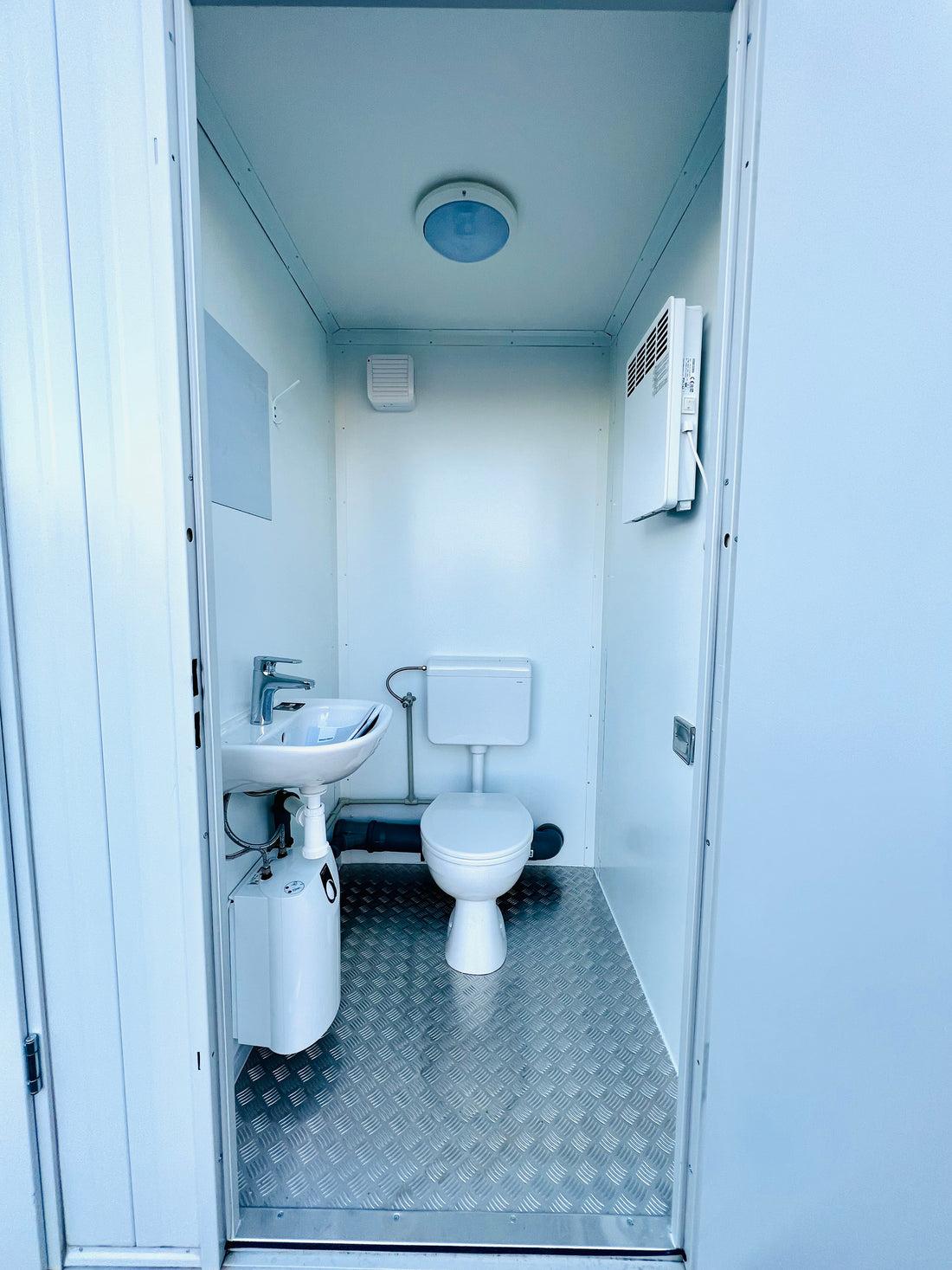 New Single Toilet Block | 5x5ft | WC | Containex Toilet Blocks | Light