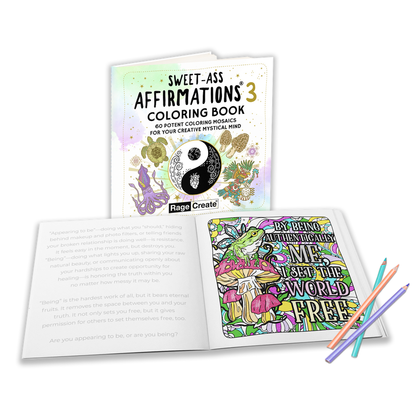 Adult Coloring Book 3 | Sweet-Ass Affirmations Mystical Designs