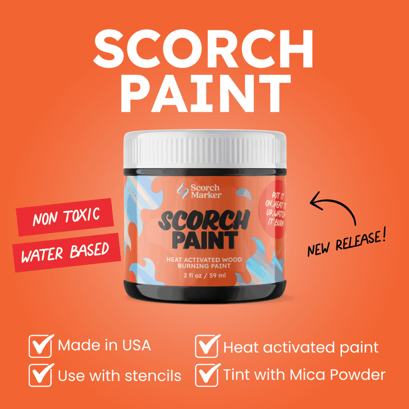 Scorch Paint - Heat Activated Craft Paint That Burns - Scorch Marker
