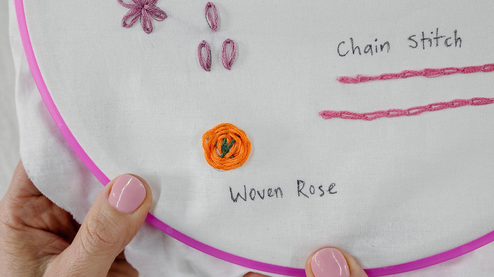 Woven Rose - Learn how to do this Modern Embroidery Technique - Clever ...
