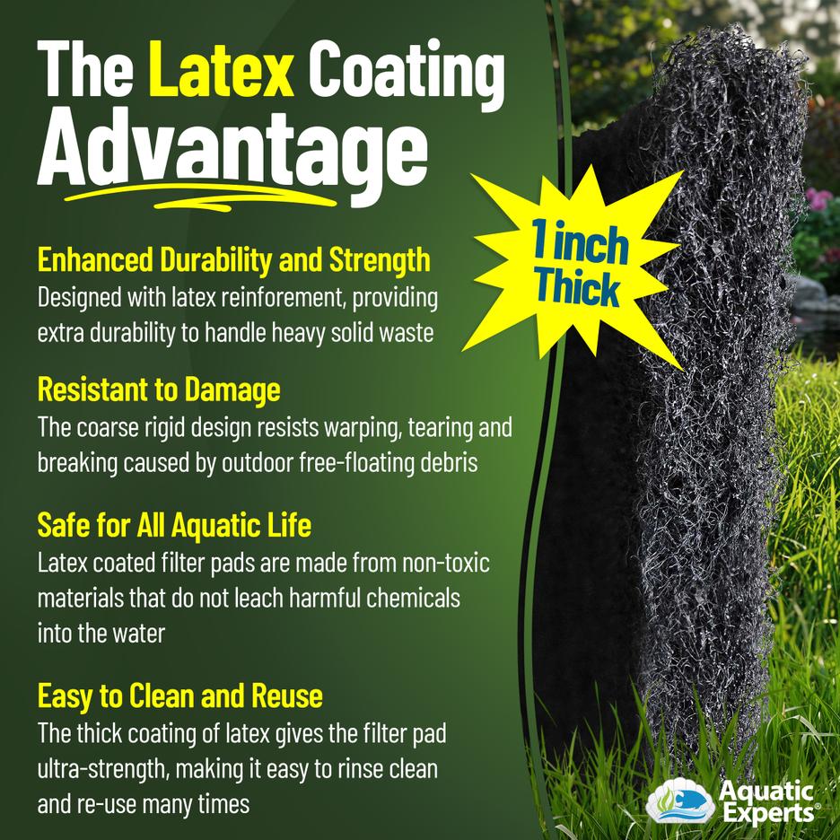 Koi Pond Coarse Filter Pad Black Bulk Roll – Durable Media | Aquatic E ...