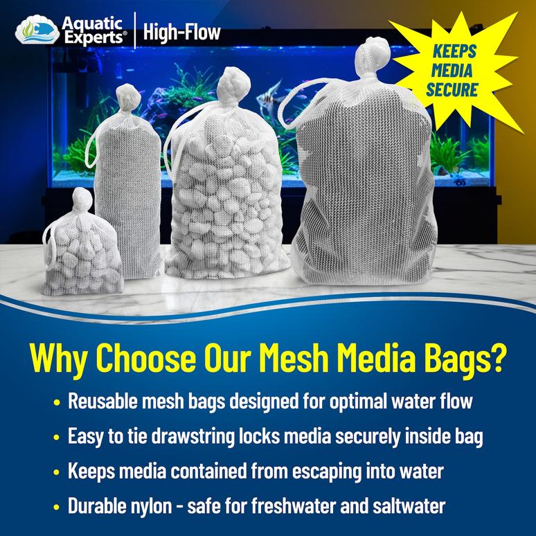 Aquatic Experts Aquarium Filter Bag - High Flow Mesh Media Bags - Idea