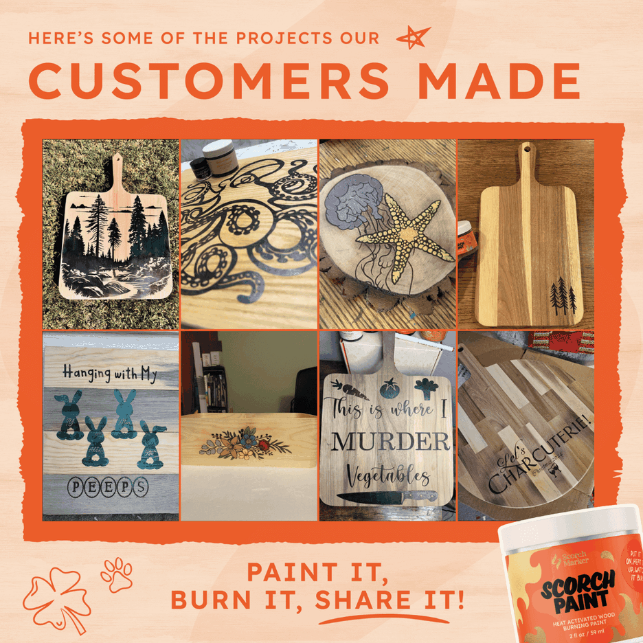 Scorch Paint - Heat Activated Craft Paint That Burns - Scorch Marker