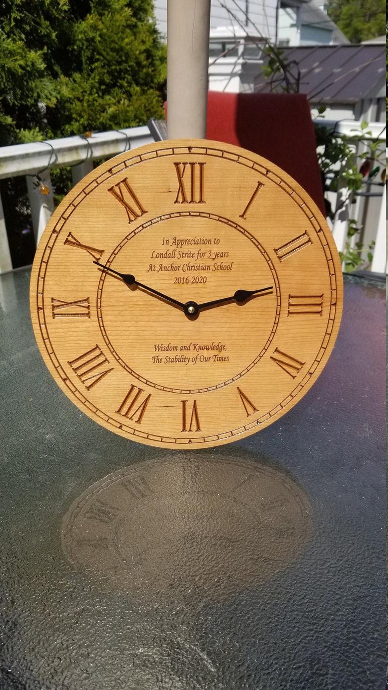 Clock with Roman Numerals | Custom Text