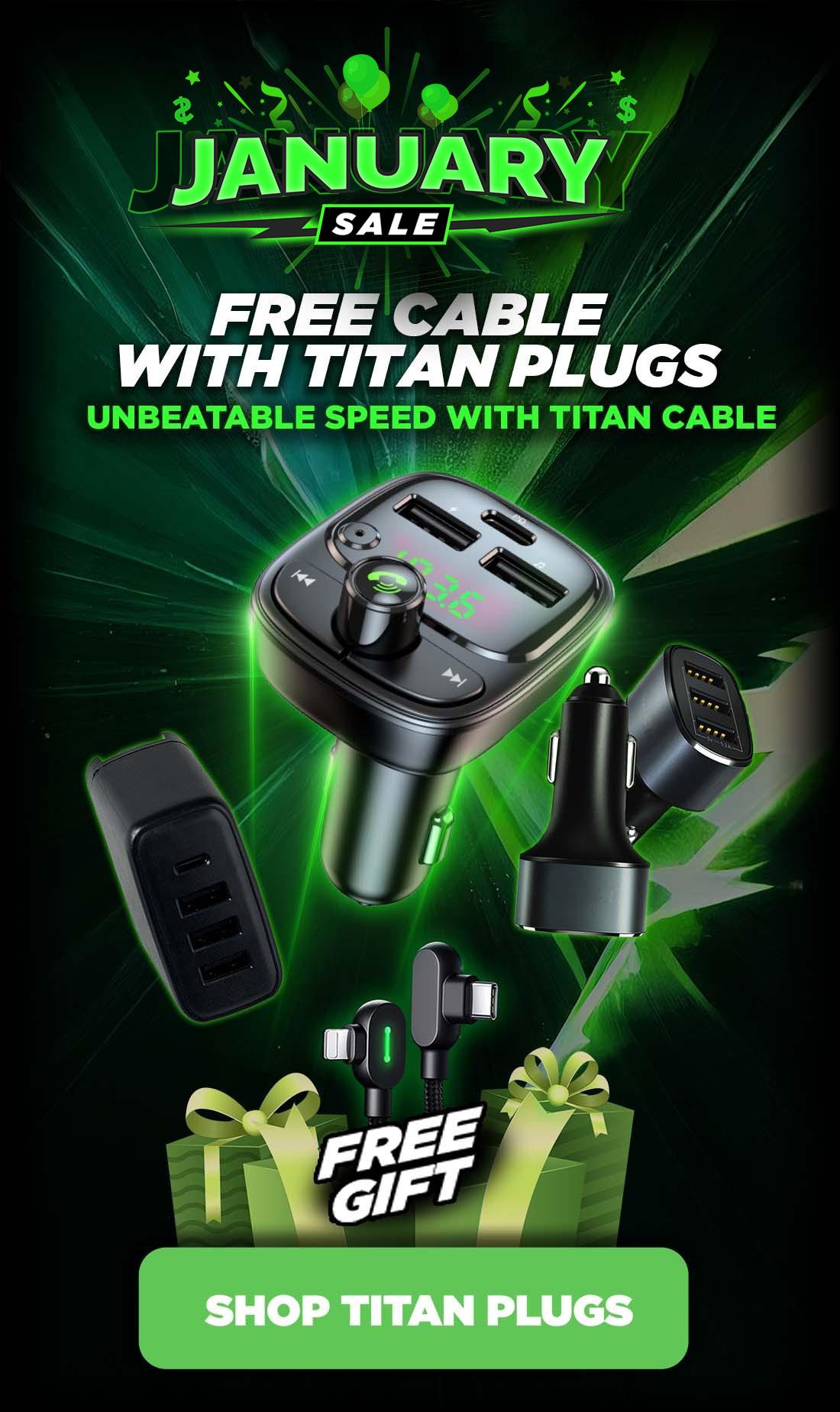 Titan Power | Black Friday | Plugs + FREE Cable – Titan Power Plus
